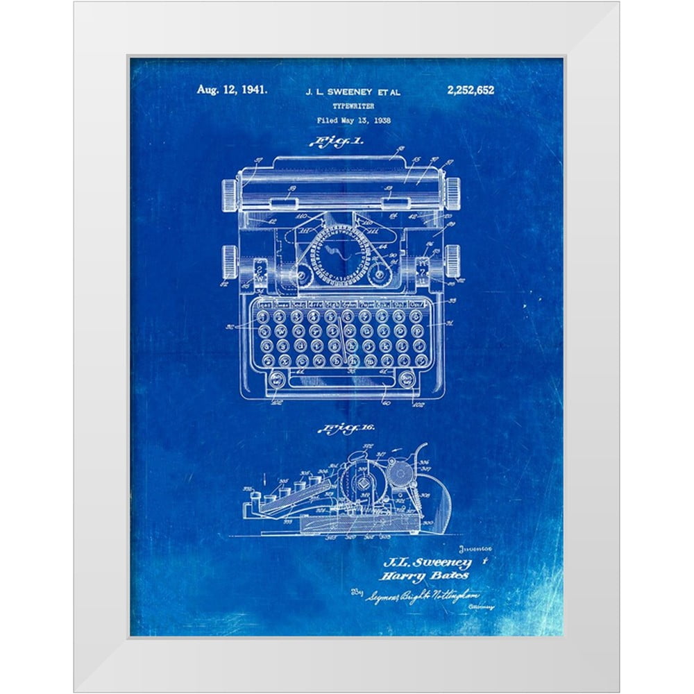 Borders, Cole 15x18 White Modern Wood Framed Museum Art Print Titled ...