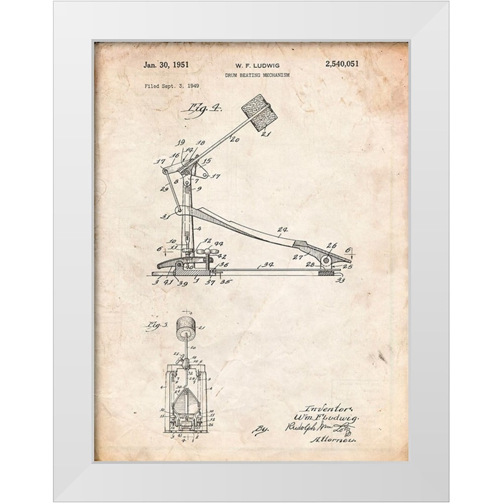 Borders, Cole 15x18 White Modern Wood Framed Museum Art Print Titled ...