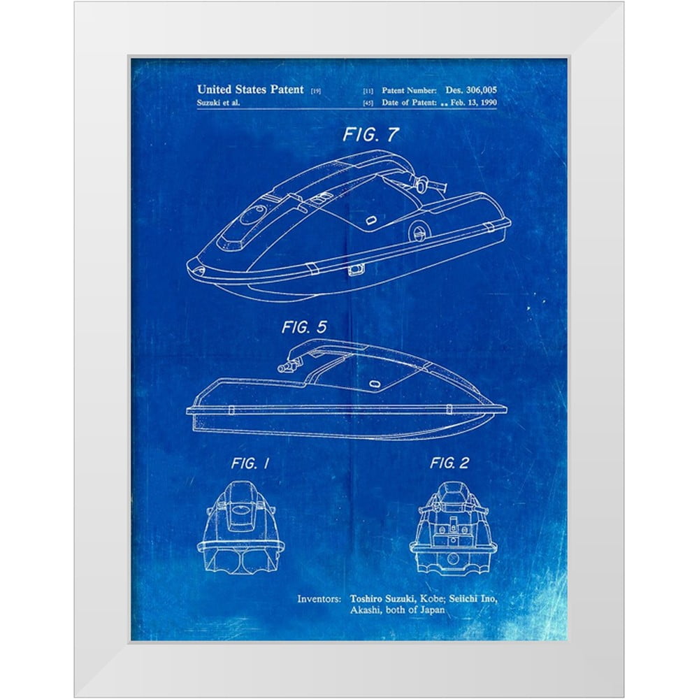 Borders, Cole 15x18 White Modern Wood Framed Museum Art Print Titled ...