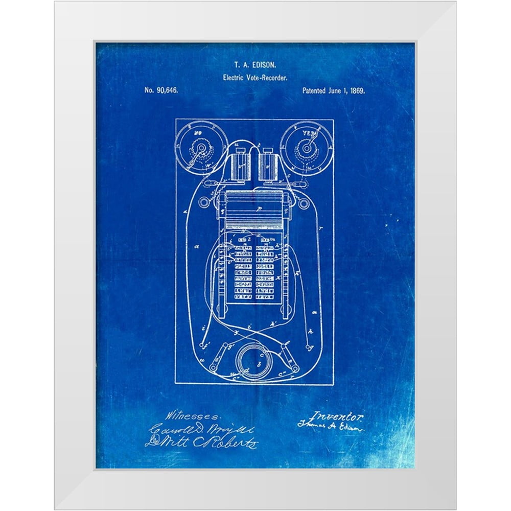 Borders, Cole 15x18 White Modern Wood Framed Museum Art Print Titled ...