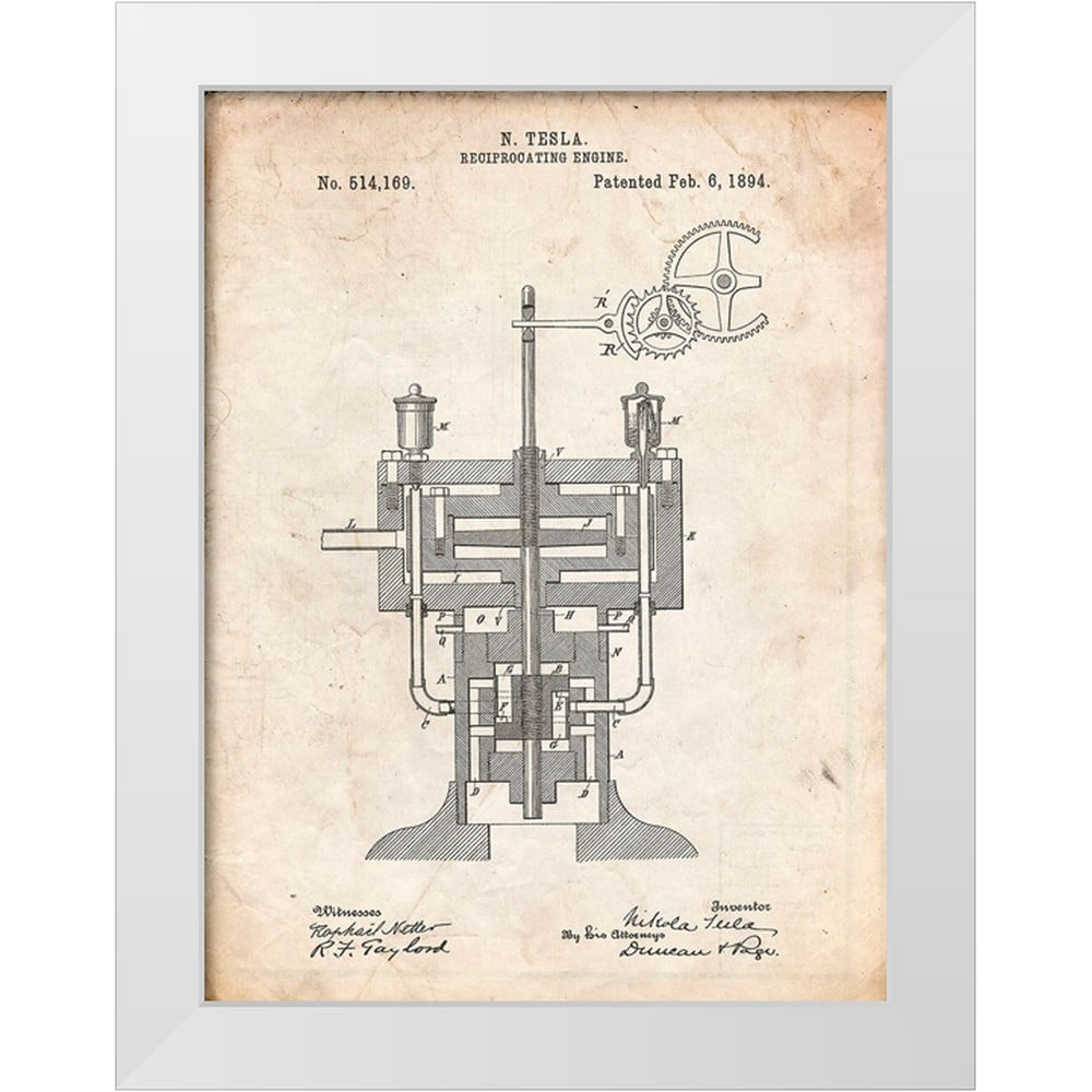 Borders, Cole 15x18 White Modern Wood Framed Museum Art Print Titled ...