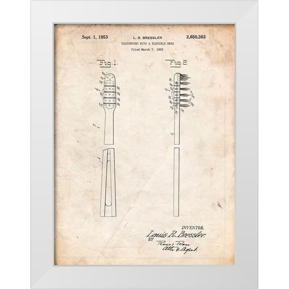 Borders, Cole 15x18 White Modern Wood Framed Museum Art Print Titled ...