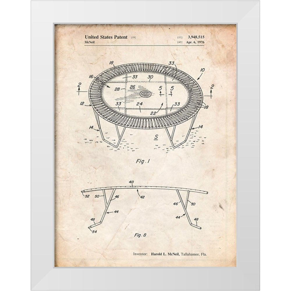 Borders, Cole 15x18 White Modern Wood Framed Museum Art Print Titled ...