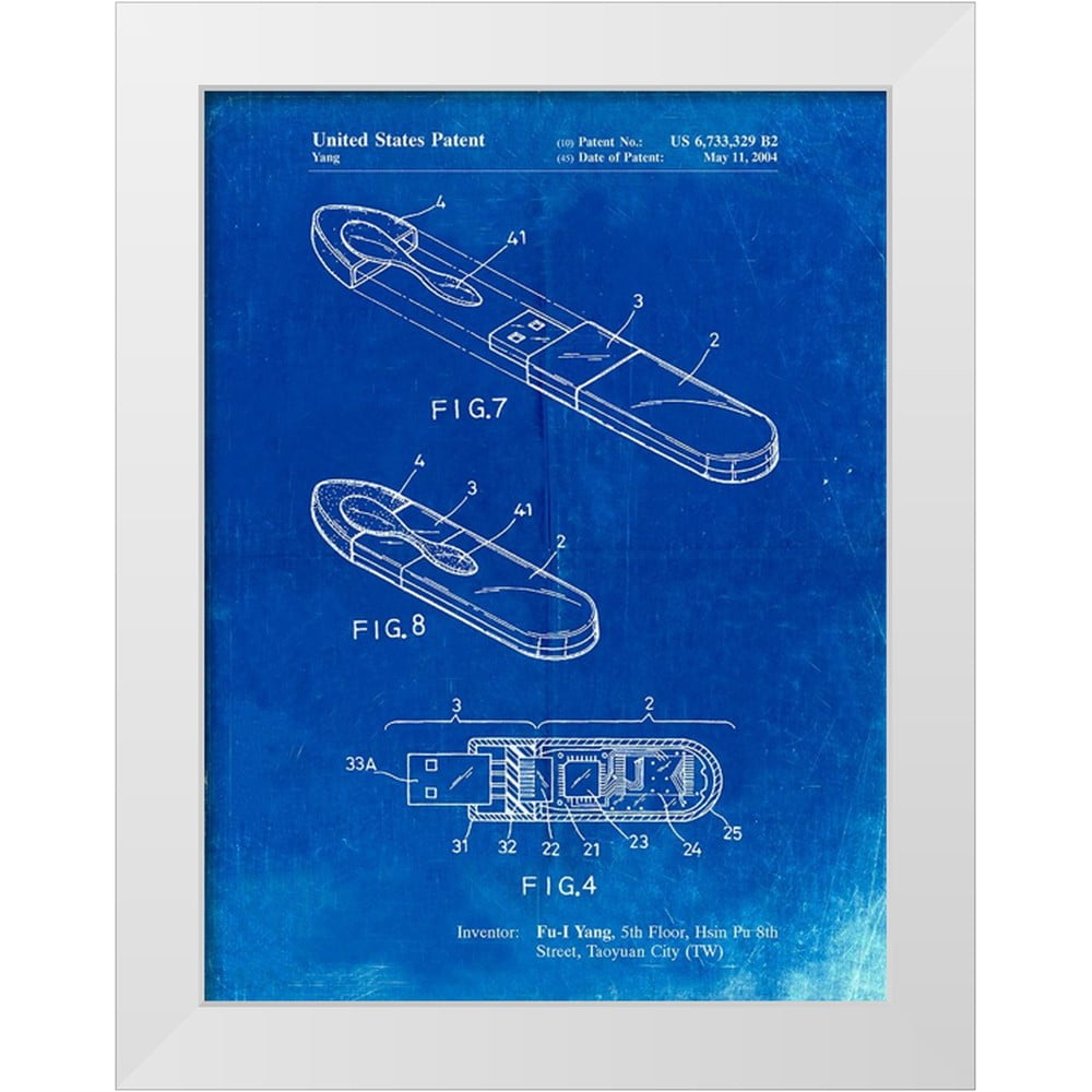 Borders, Cole 15x18 White Modern Wood Framed Museum Art Print Titled ...