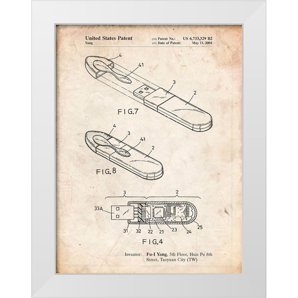 Borders, Cole 15x18 White Modern Wood Framed Museum Art Print Titled ...