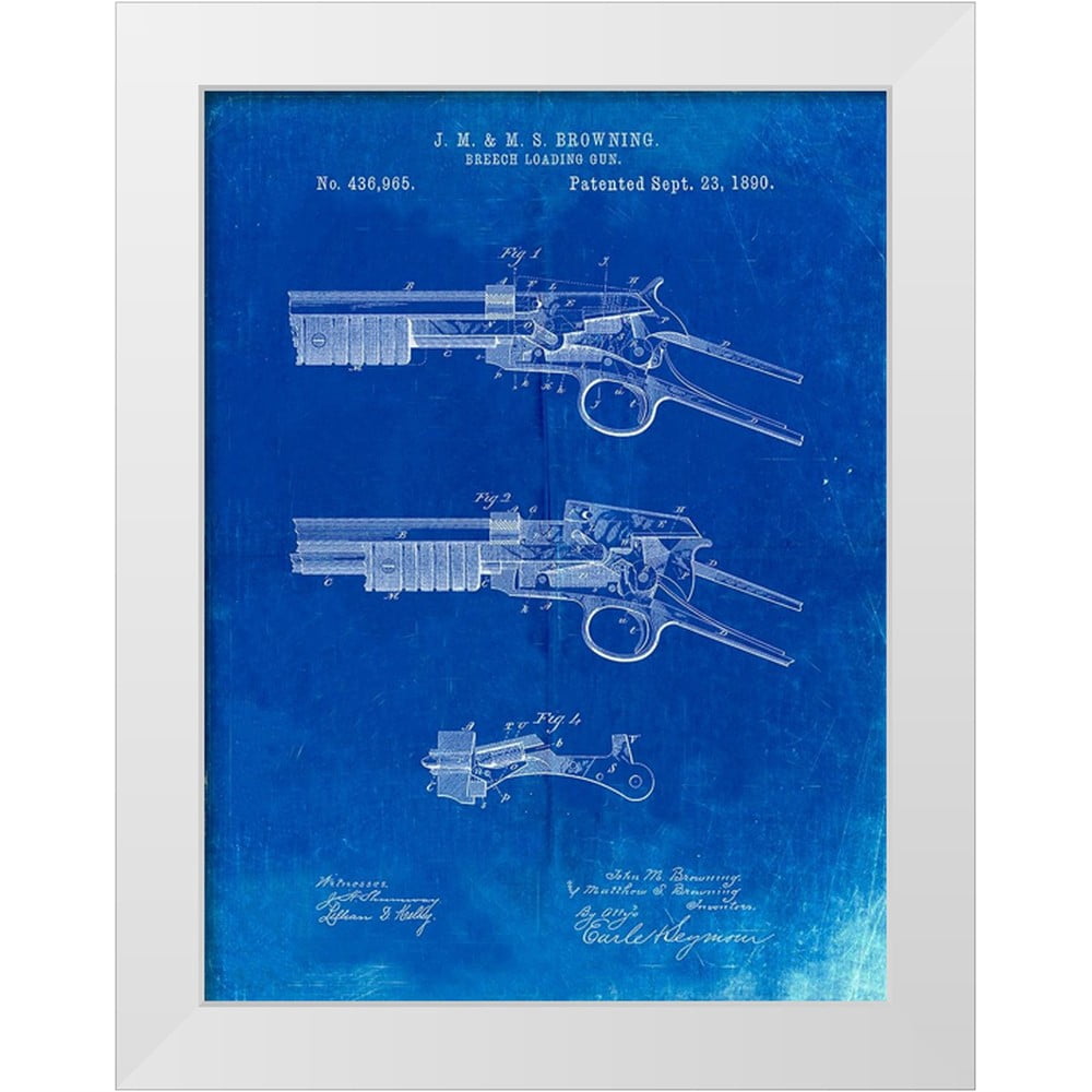 Borders, Cole 15x18 White Modern Wood Framed Museum Art Print Titled ...