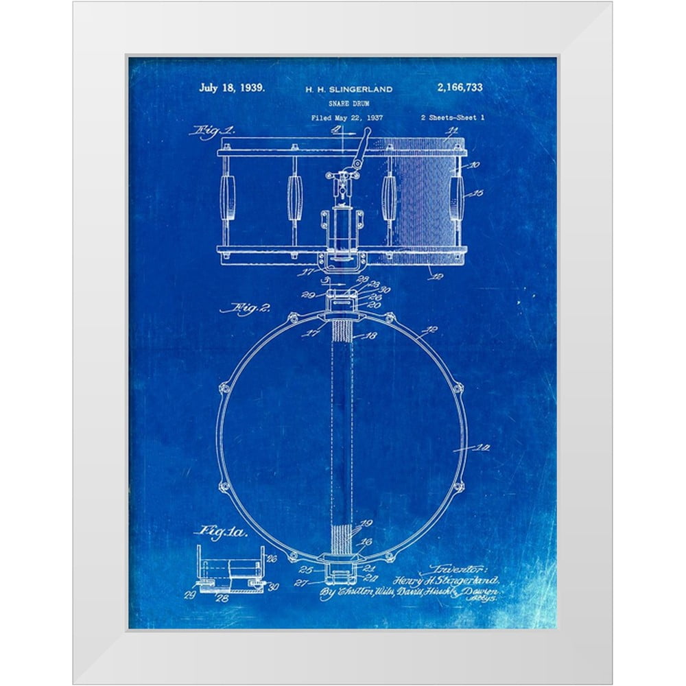 Borders, Cole 15x18 White Modern Wood Framed Museum Art Print Titled ...