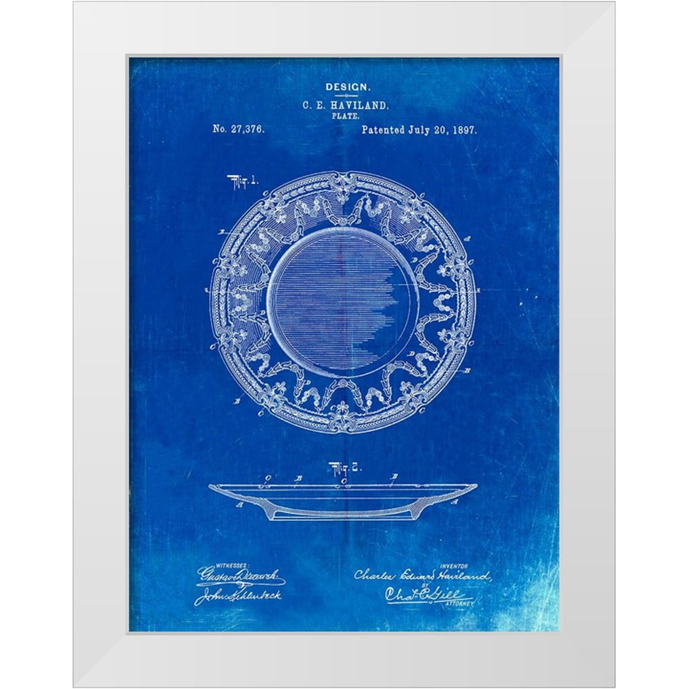 Borders, Cole 15x18 White Modern Wood Framed Museum Art Print Titled ...