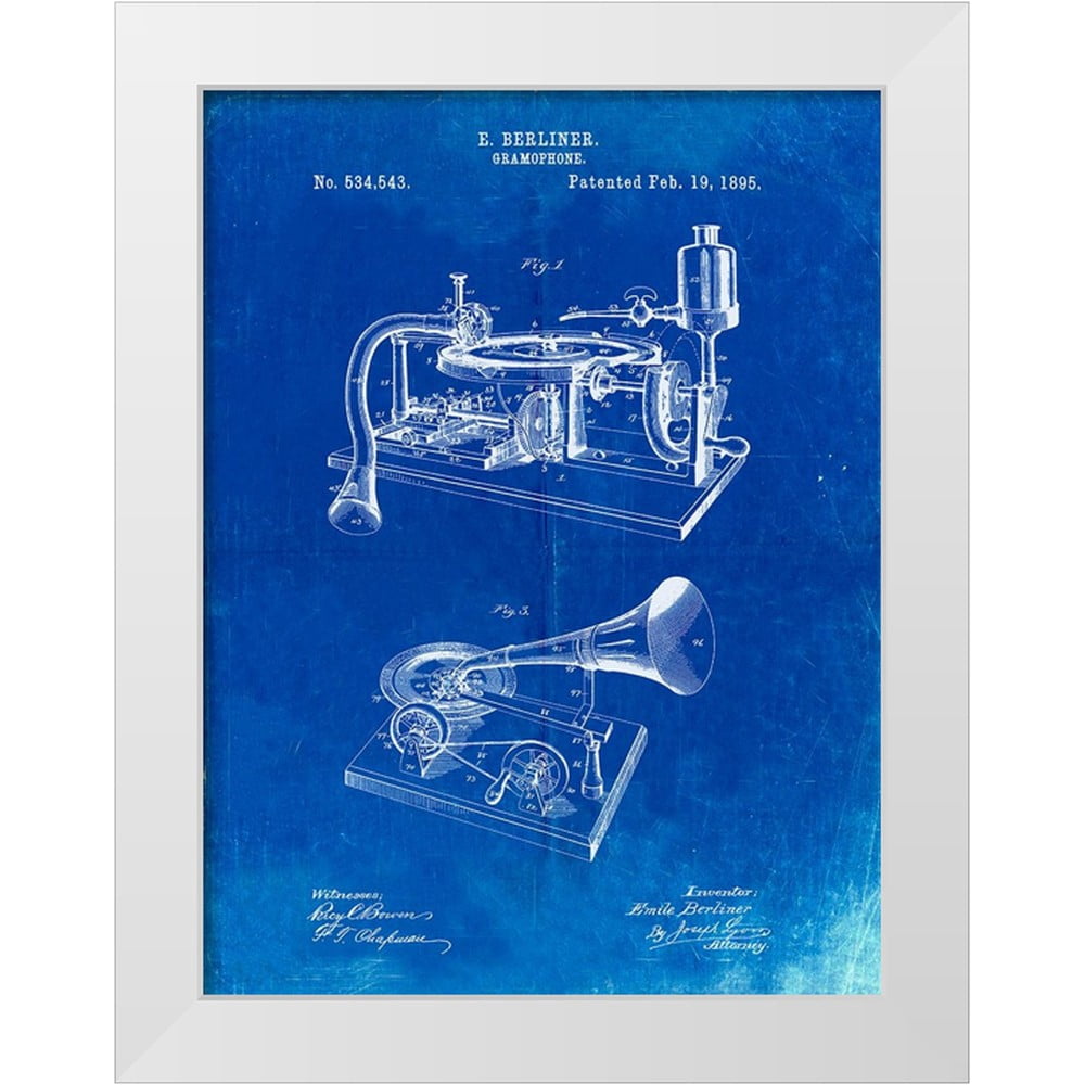 Borders, Cole 15x18 White Modern Wood Framed Museum Art Print Titled ...