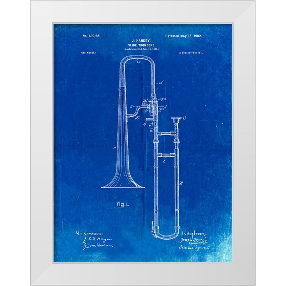 Borders, Cole 15x18 White Modern Wood Framed Museum Art Print Titled ...