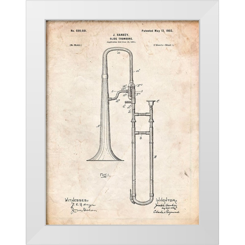 Borders, Cole 15x18 White Modern Wood Framed Museum Art Print Titled ...