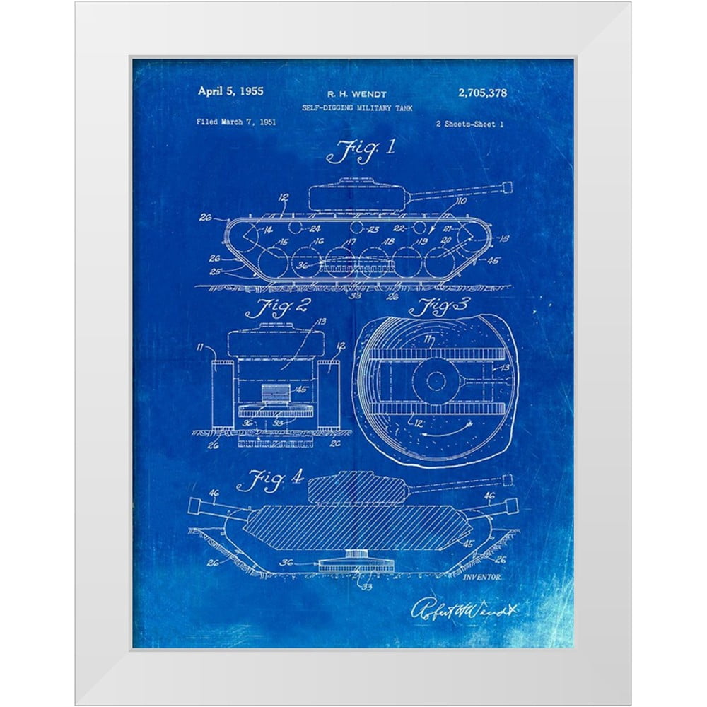 Borders, Cole 15x18 White Modern Wood Framed Museum Art Print Titled ...