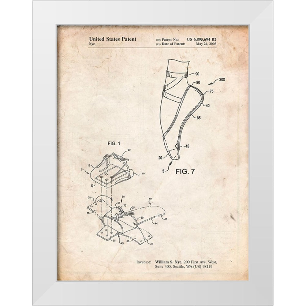 Borders, Cole 15x18 White Modern Wood Framed Museum Art Print Titled ...