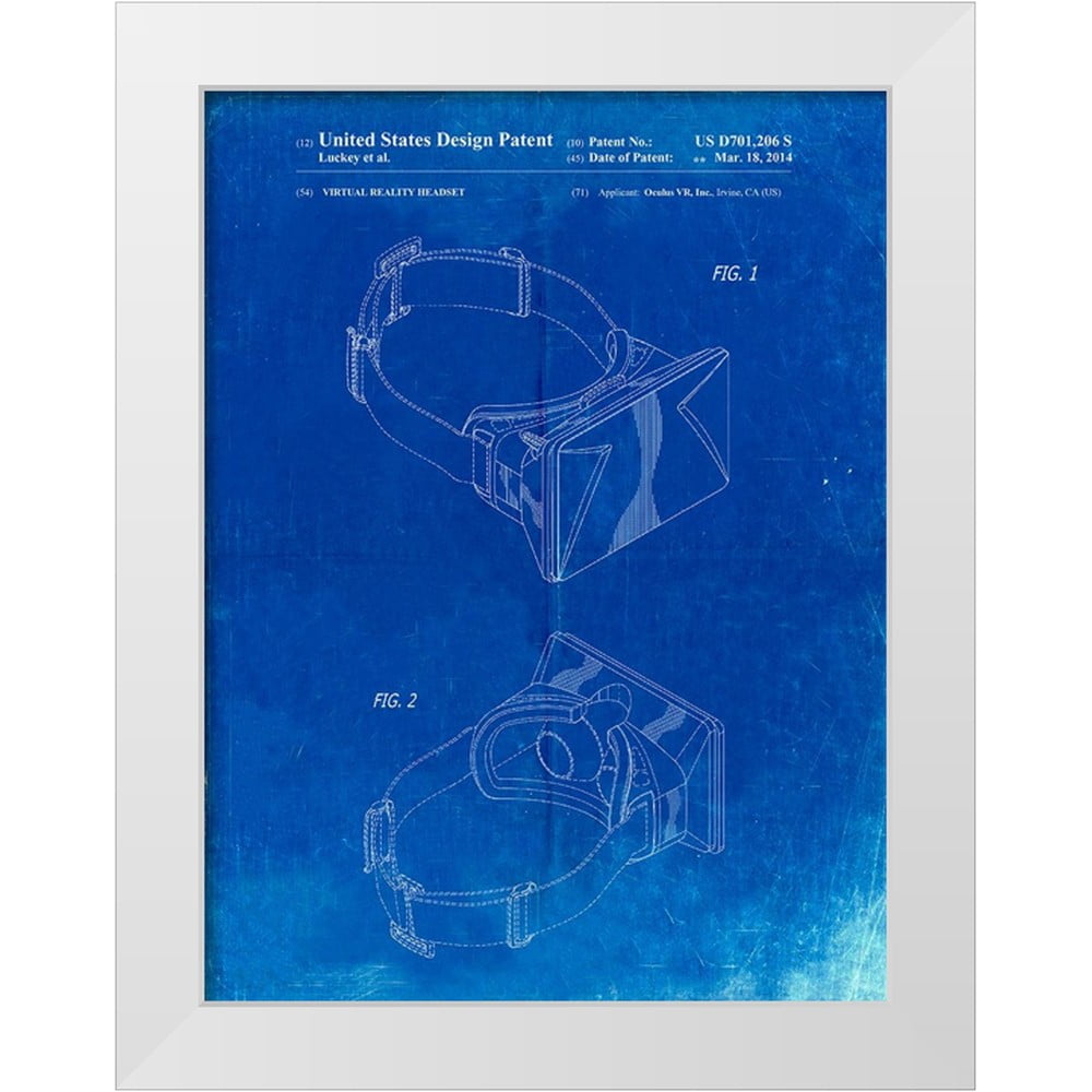 Borders, Cole 15x18 White Modern Wood Framed Museum Art Print Titled ...