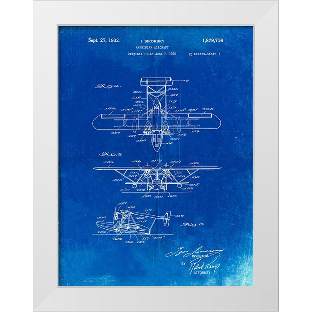 Borders, Cole 15x18 White Modern Wood Framed Museum Art Print Titled ...