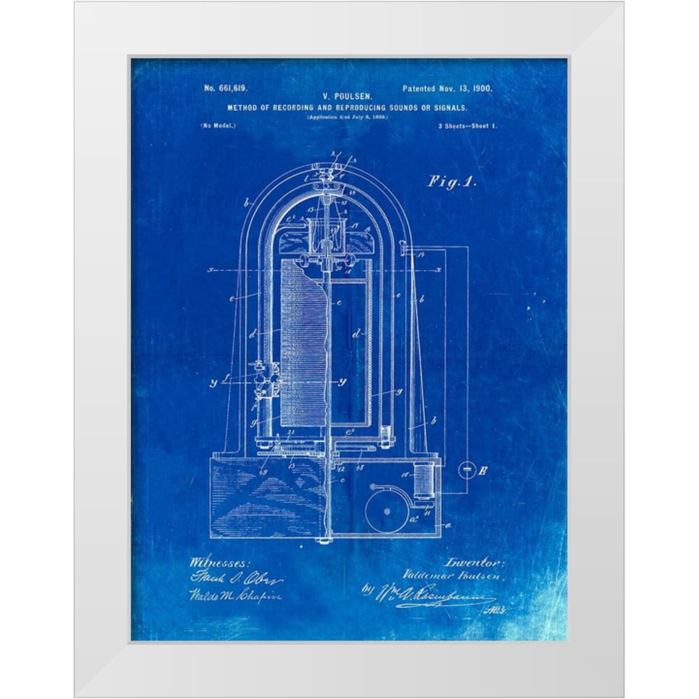 Borders, Cole 15x18 White Modern Wood Framed Museum Art Print Titled ...