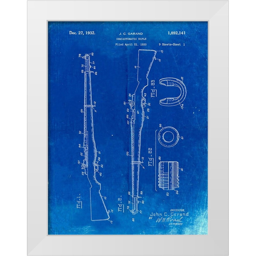 Borders, Cole 15x18 White Modern Wood Framed Museum Art Print Titled ...