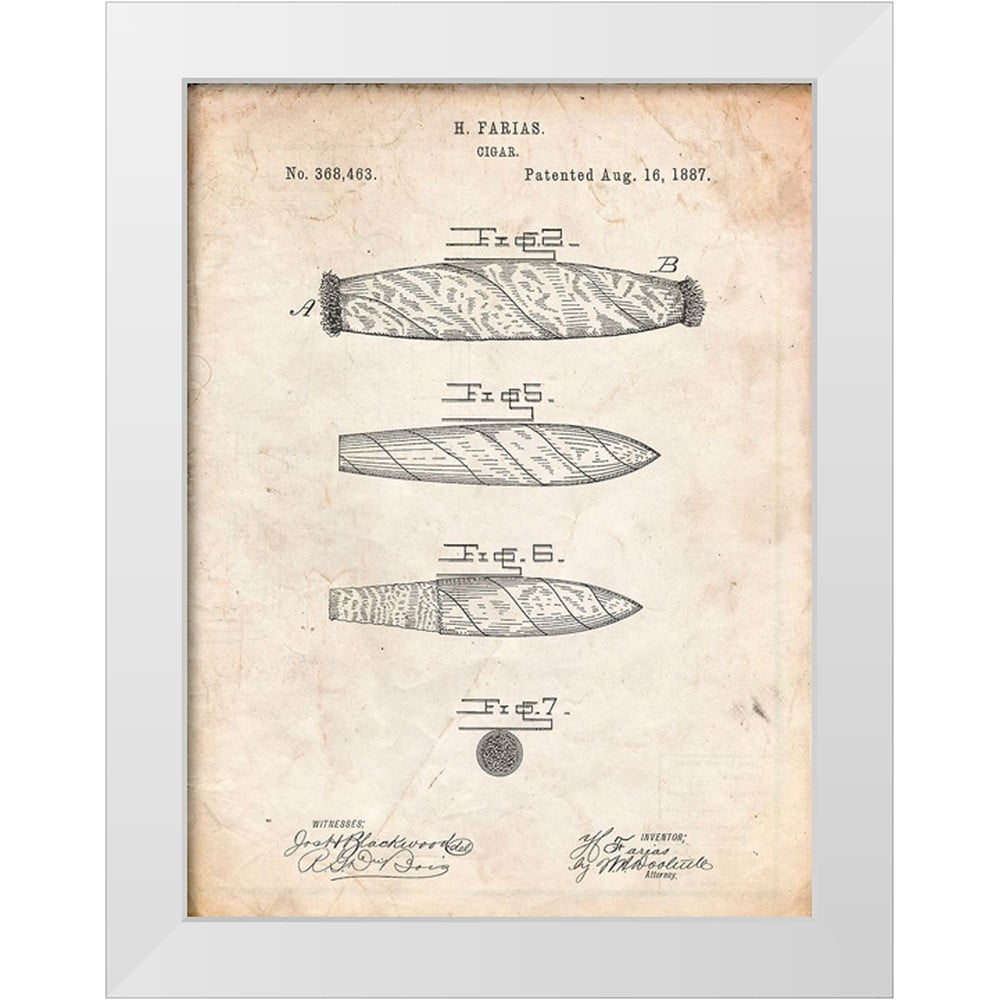 Borders, Cole 15x18 White Modern Wood Framed Museum Art Print Titled ...