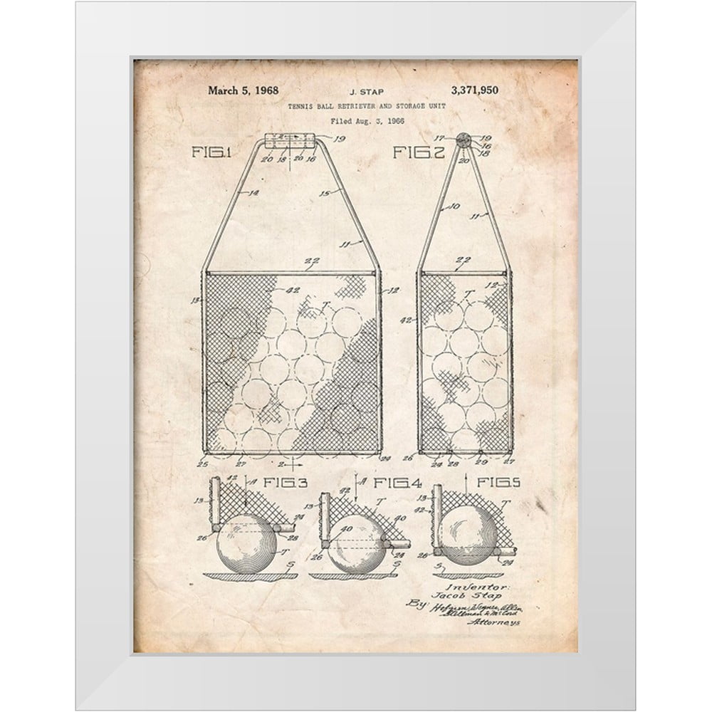 Borders, Cole 15x18 White Modern Wood Framed Museum Art Print Titled ...