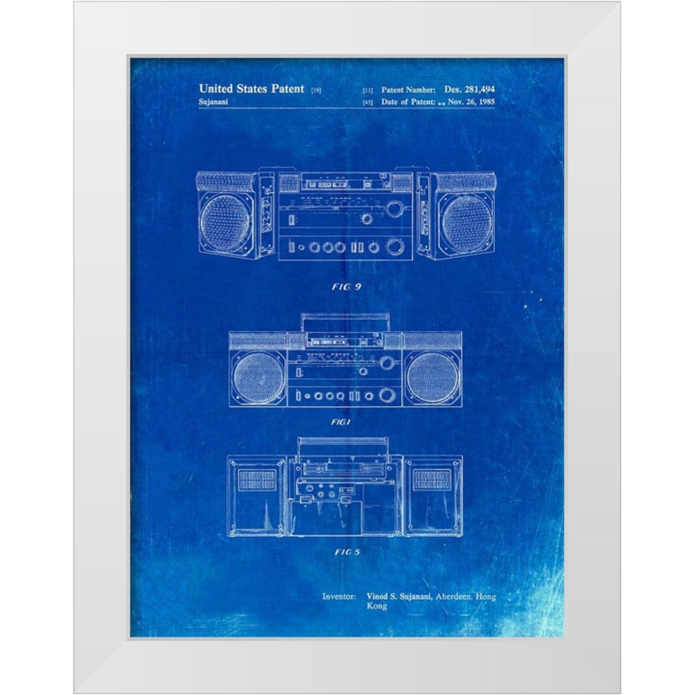 Borders, Cole 15x18 White Modern Wood Framed Museum Art Print Titled ...