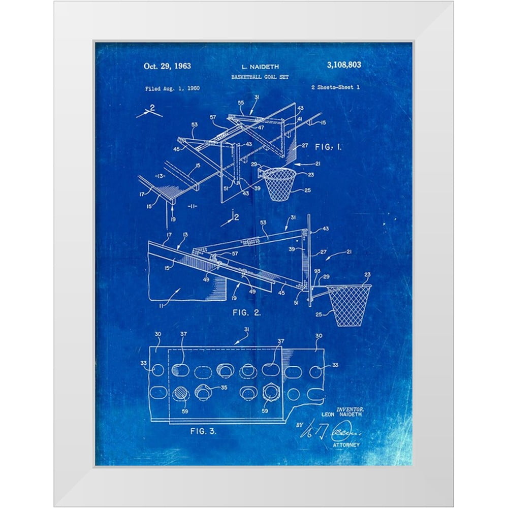 Borders, Cole 15x18 White Modern Wood Framed Museum Art Print Titled ...