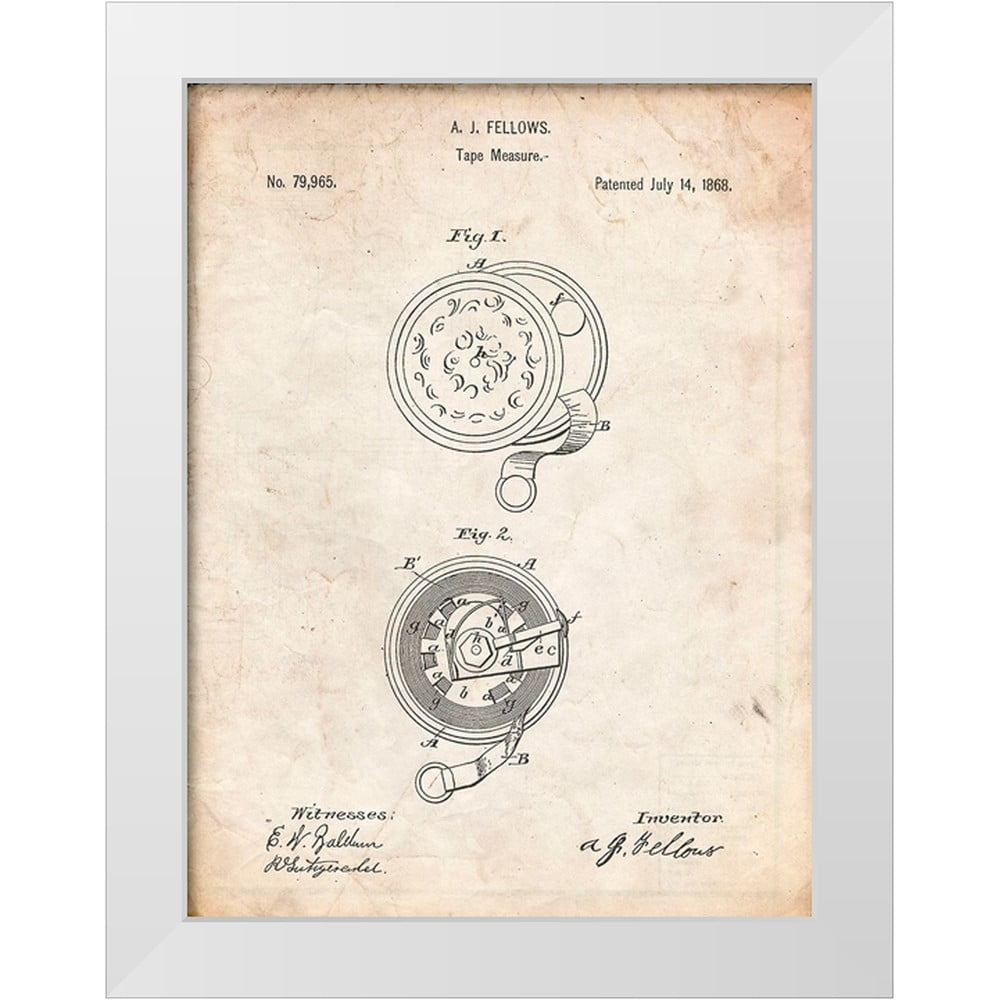 Borders, Cole 15x18 White Modern Wood Framed Museum Art Print Titled ...