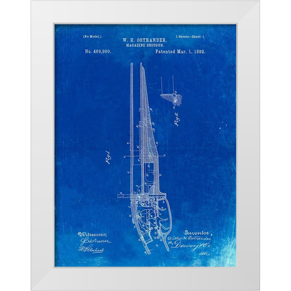 Borders, Cole 15x18 White Modern Wood Framed Museum Art Print Titled ...