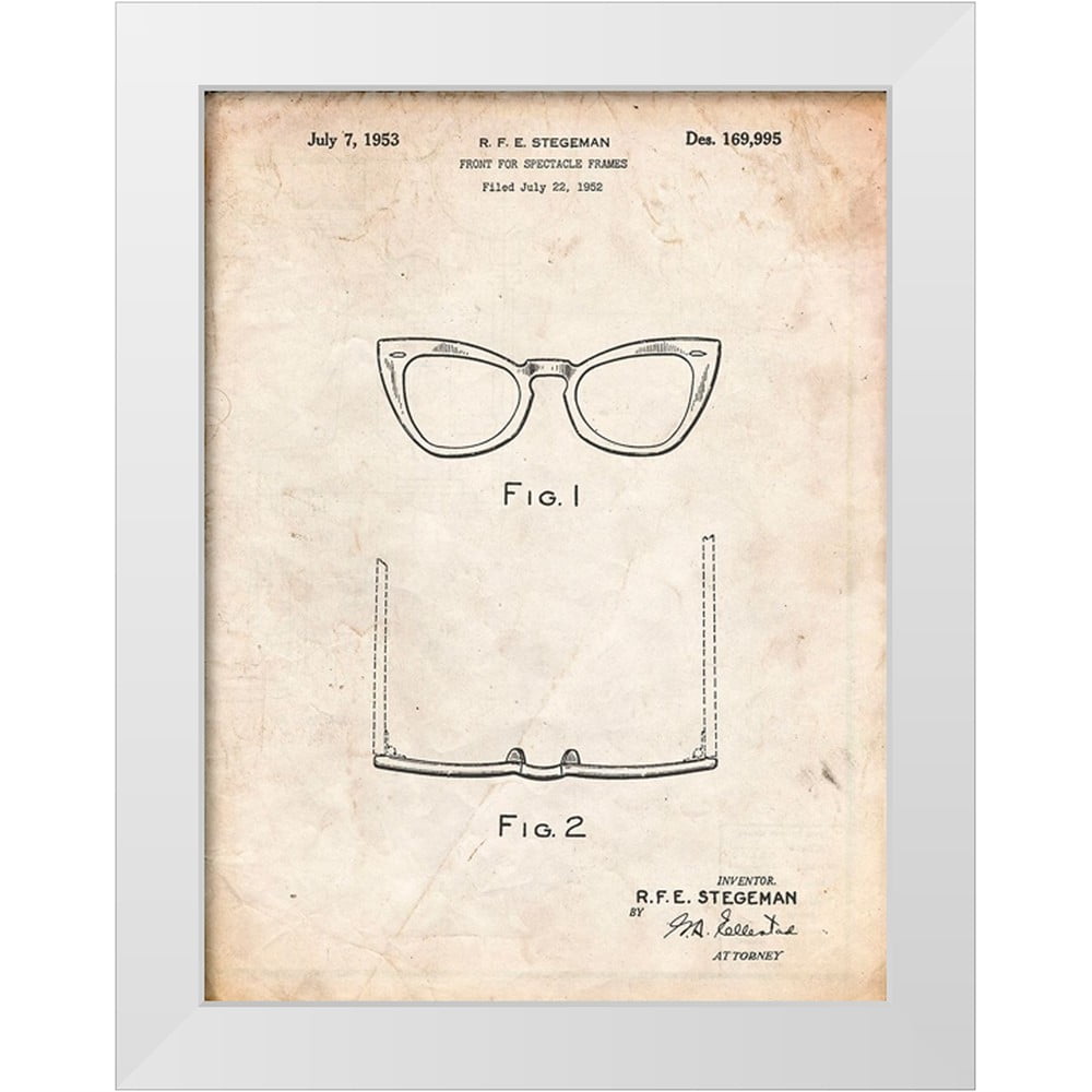 Borders, Cole 15x18 White Modern Wood Framed Museum Art Print Titled ...