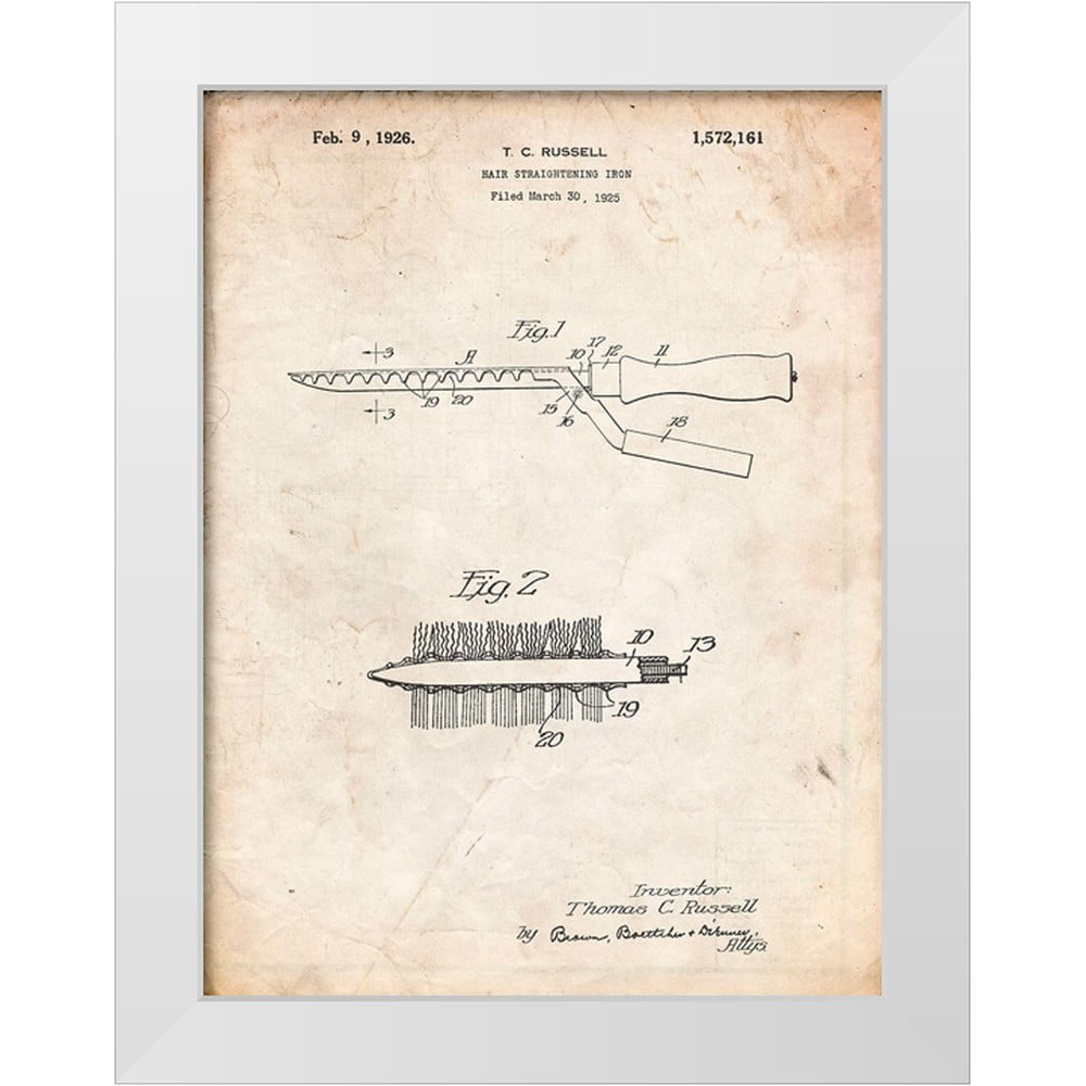 Borders, Cole 15x18 White Modern Wood Framed Museum Art Print Titled ...