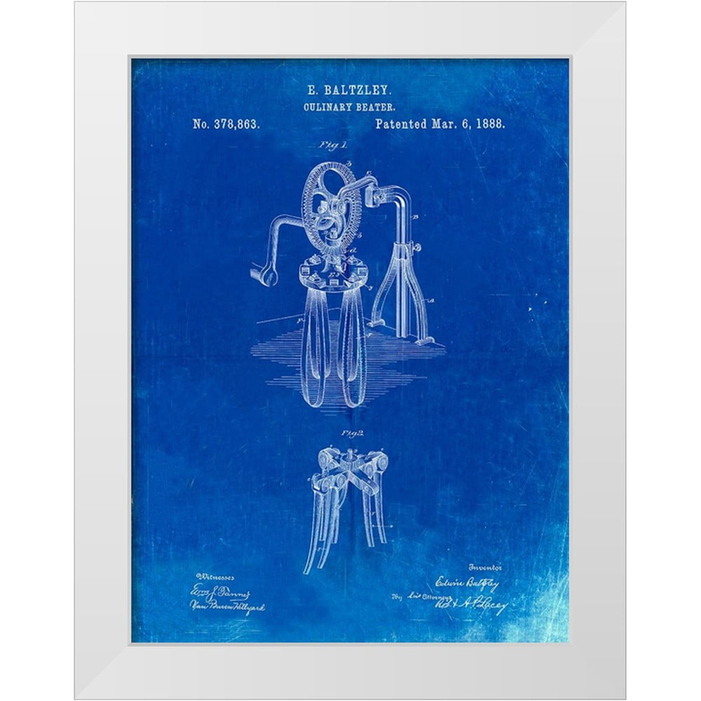 Borders, Cole 15x18 White Modern Wood Framed Museum Art Print Titled ...