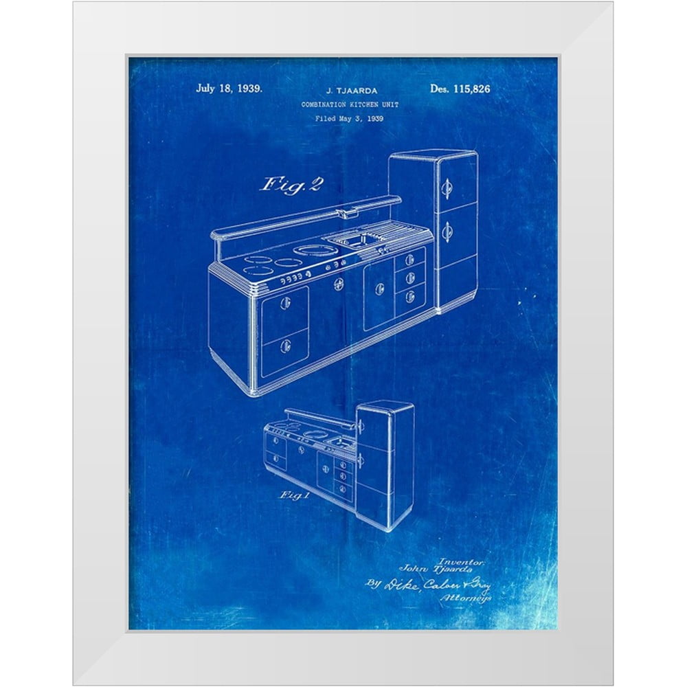 Borders, Cole 15x18 White Modern Wood Framed Museum Art Print Titled ...