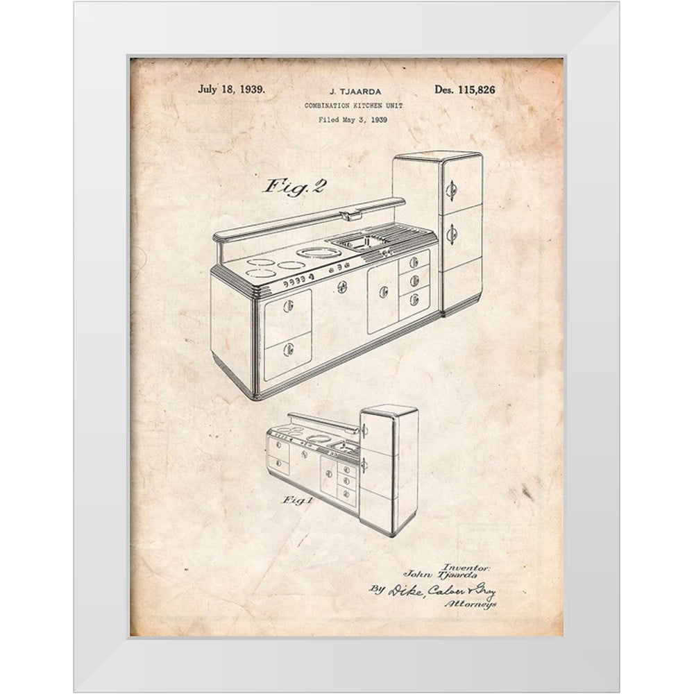 Borders, Cole 15x18 White Modern Wood Framed Museum Art Print Titled ...