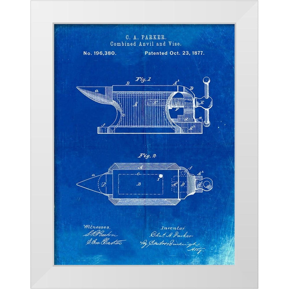 Borders, Cole 15x18 White Modern Wood Framed Museum Art Print Titled ...