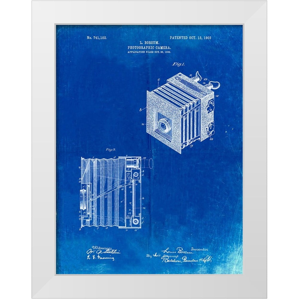 Borders, Cole 15x18 White Modern Wood Framed Museum Art Print Titled ...