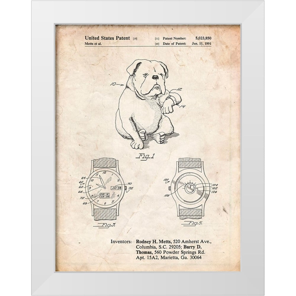 Borders, Cole 15x18 White Modern Wood Framed Museum Art Print Titled ...