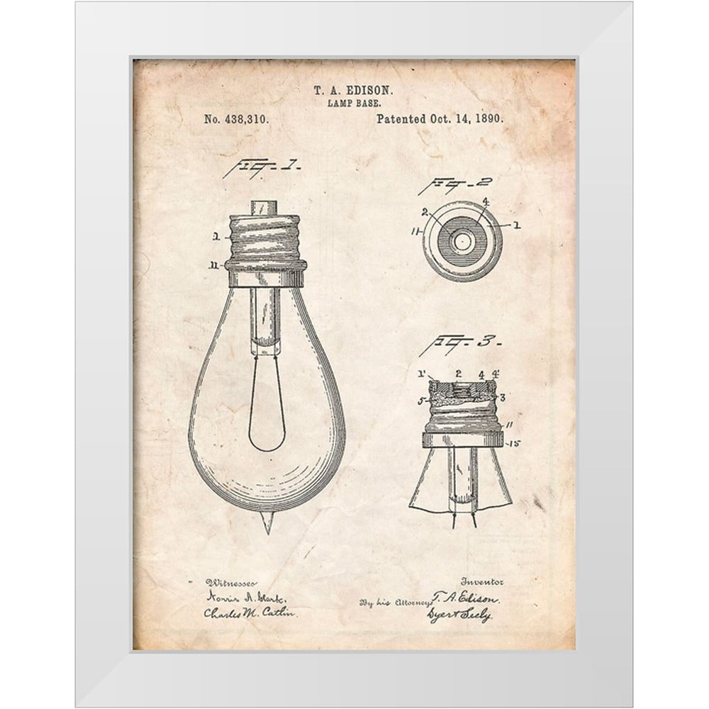 Borders, Cole 15x18 White Modern Wood Framed Museum Art Print Titled ...