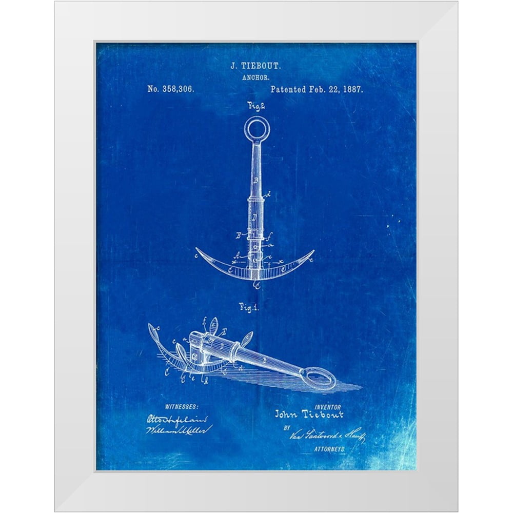 Borders, Cole 15x18 White Modern Wood Framed Museum Art Print Titled ...