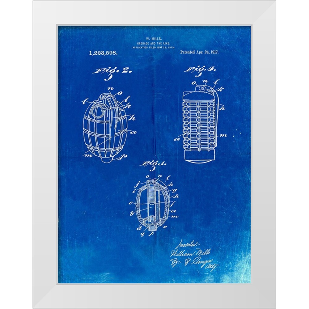 Borders, Cole 15x18 White Modern Wood Framed Museum Art Print Titled ...