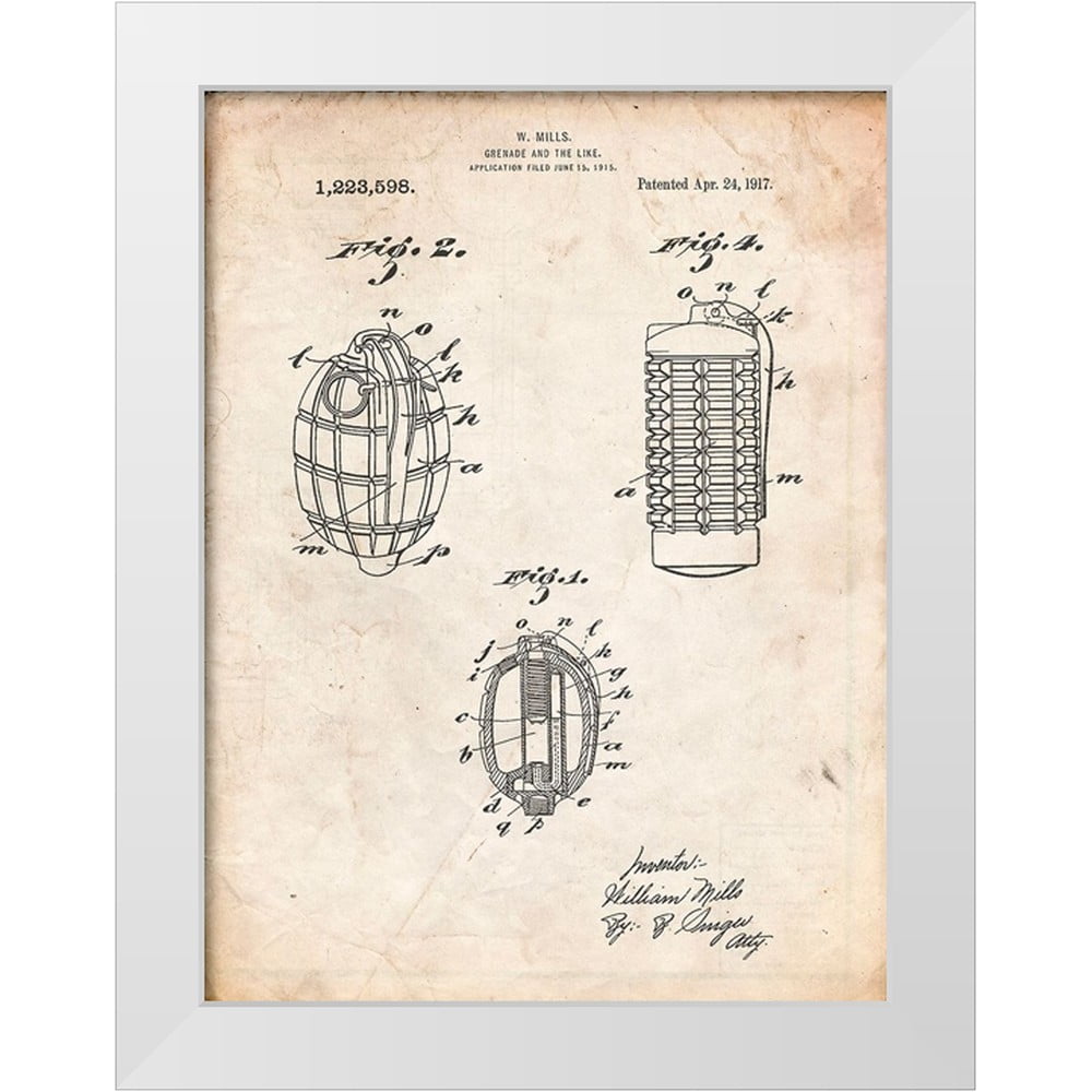 Borders, Cole 15x18 White Modern Wood Framed Museum Art Print Titled ...