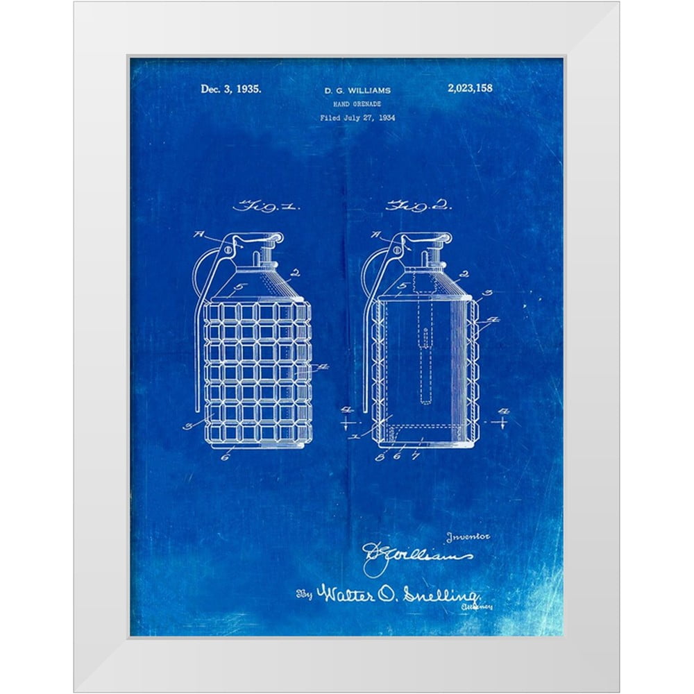 Borders, Cole 15x18 White Modern Wood Framed Museum Art Print Titled ...