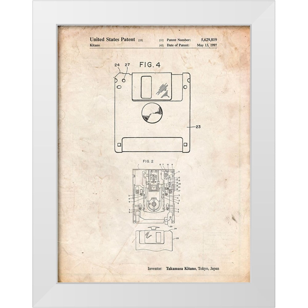 Borders, Cole 15x18 White Modern Wood Framed Museum Art Print Titled ...