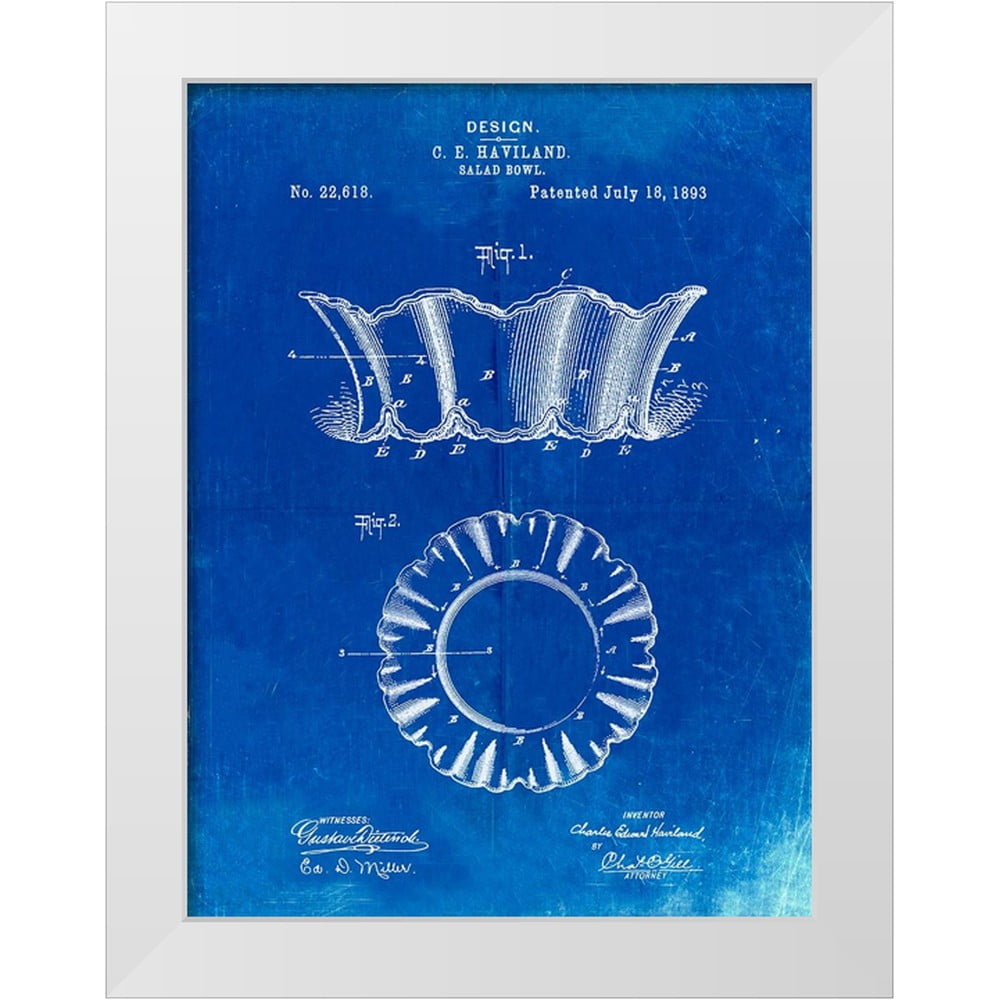 Borders, Cole 15x18 White Modern Wood Framed Museum Art Print Titled ...