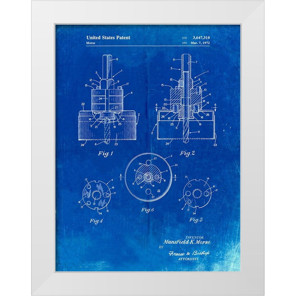 Borders, Cole 15x18 White Modern Wood Framed Museum Art Print Titled ...