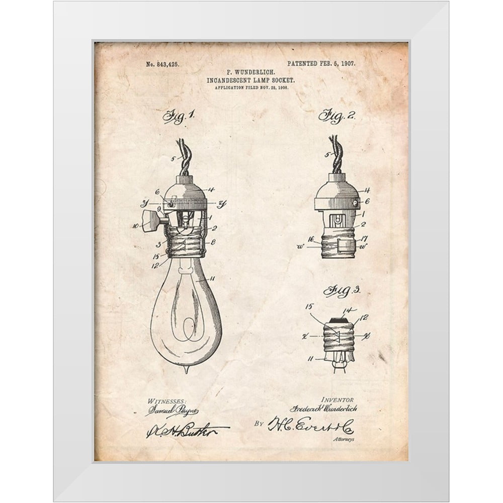 Borders, Cole 15x18 White Modern Wood Framed Museum Art Print Titled ...