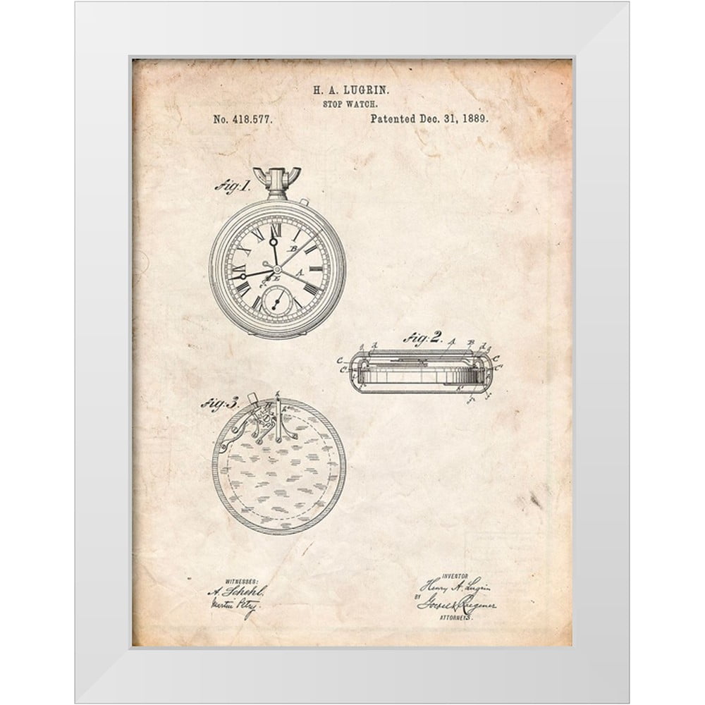 Borders, Cole 15x18 White Modern Wood Framed Museum Art Print Titled ...