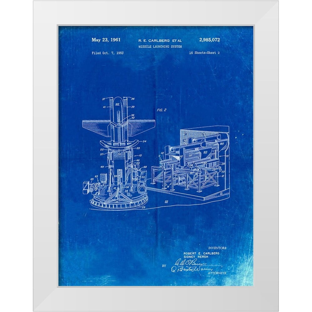 Borders, Cole 15x18 White Modern Wood Framed Museum Art Print Titled ...
