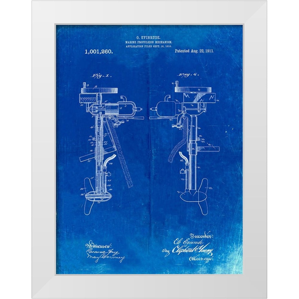 Borders, Cole 15x18 White Modern Wood Framed Museum Art Print Titled ...