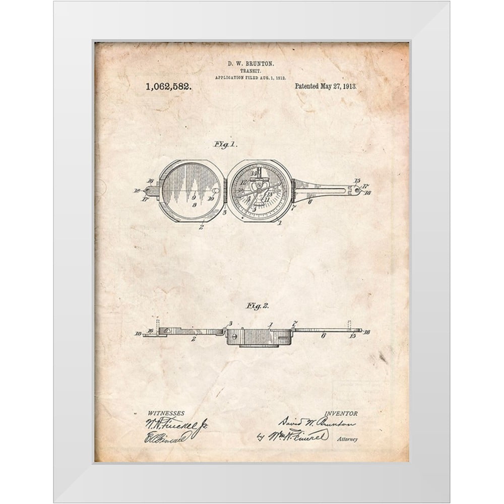 Borders, Cole 15x18 White Modern Wood Framed Museum Art Print Titled ...