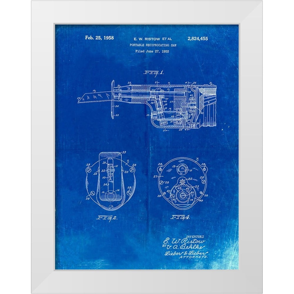 Borders, Cole 15x18 White Modern Wood Framed Museum Art Print Titled ...