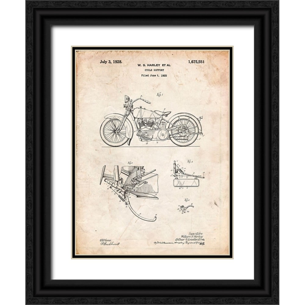 Borders, Cole 19x24 Black Ornate Wood Framed with Double Matting Museum ...